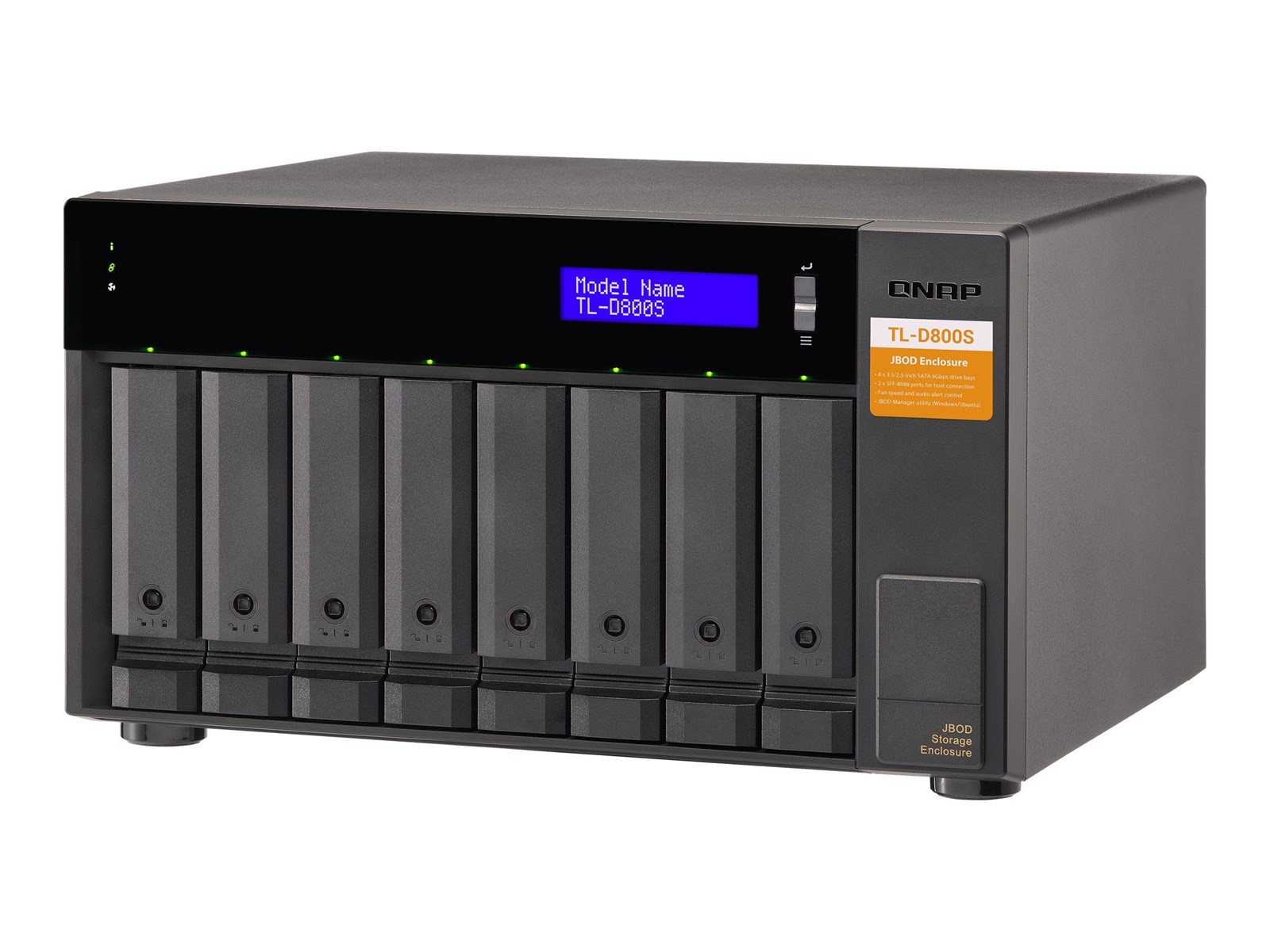 QNAP TL-D800S High-performance desktop SATA 6Gbps JBOD storage enclosure