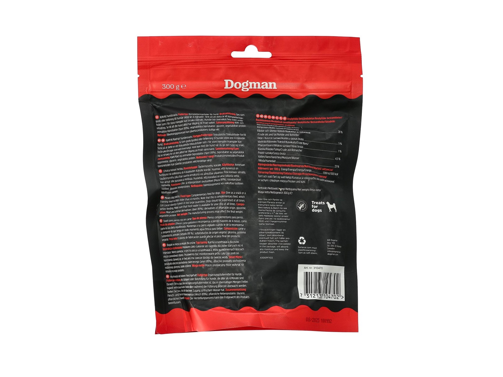 Dogman Meaty Hertenblokjes Hondensnoepjes 300g | Op voorraad