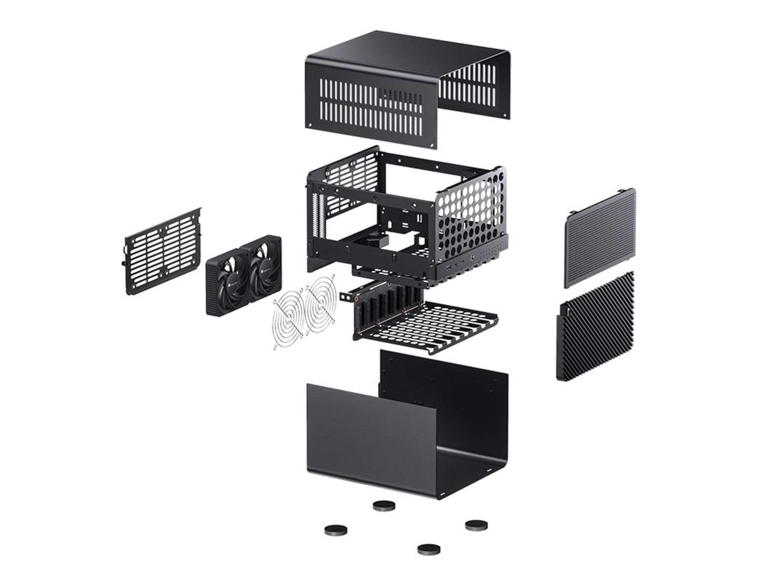 Jonsbo N3 Mini-ITX - Case - NAS tower - Zwart | Op voorraad
