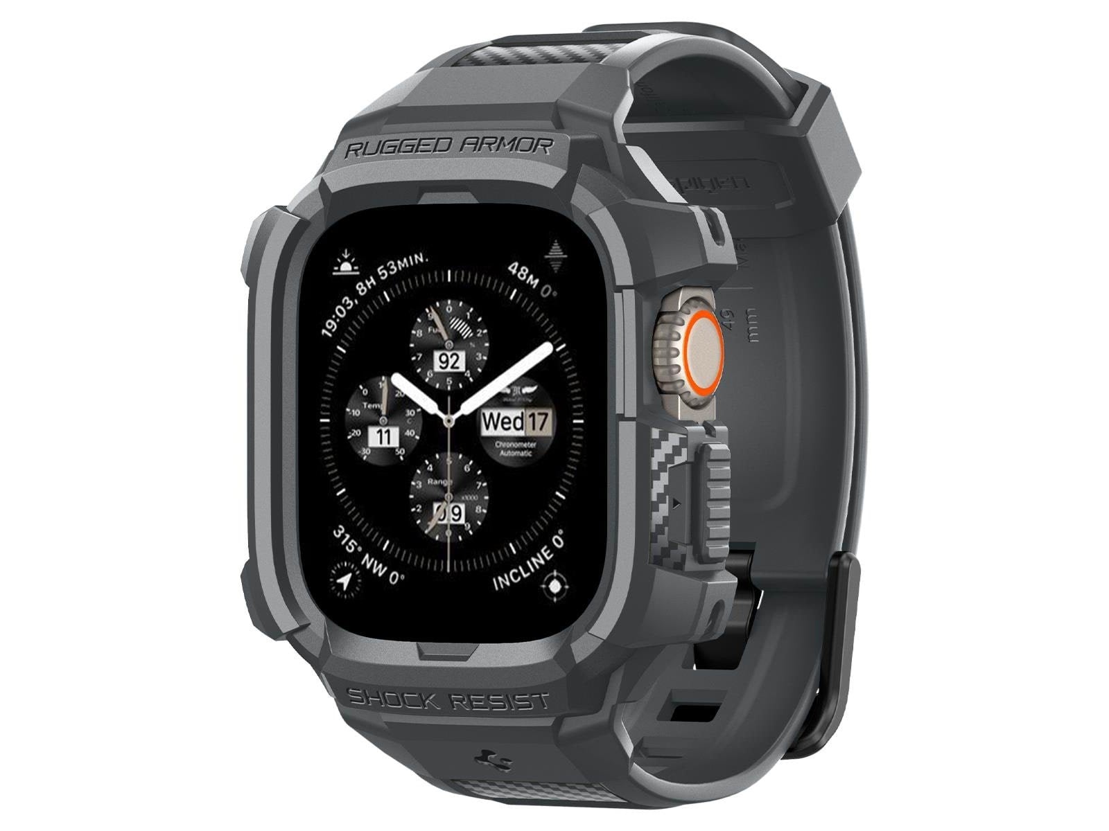 Spigen Rugged Armor Pro - dark gray - Apple Watch Ultra 3/2/1