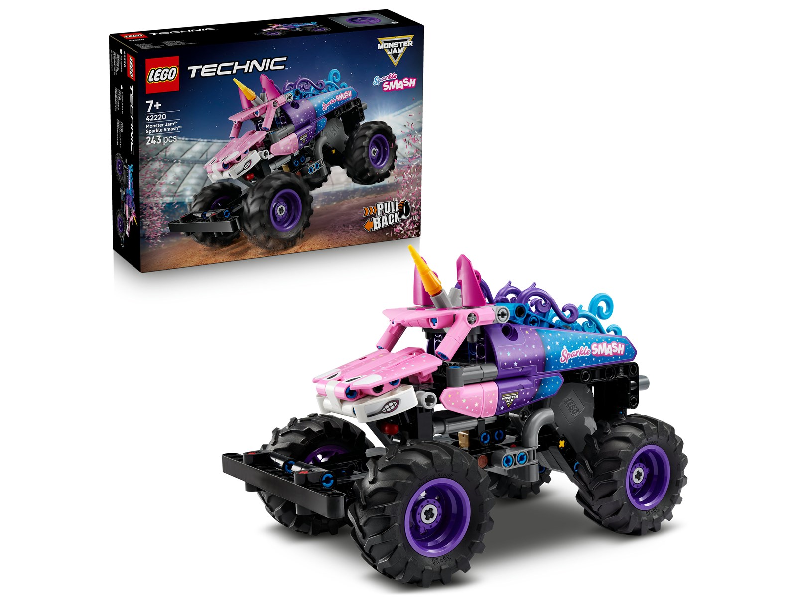 LEGO Technic 42220 Monster Jam™ Sparkle Smash™ pull-back | Op voorraad