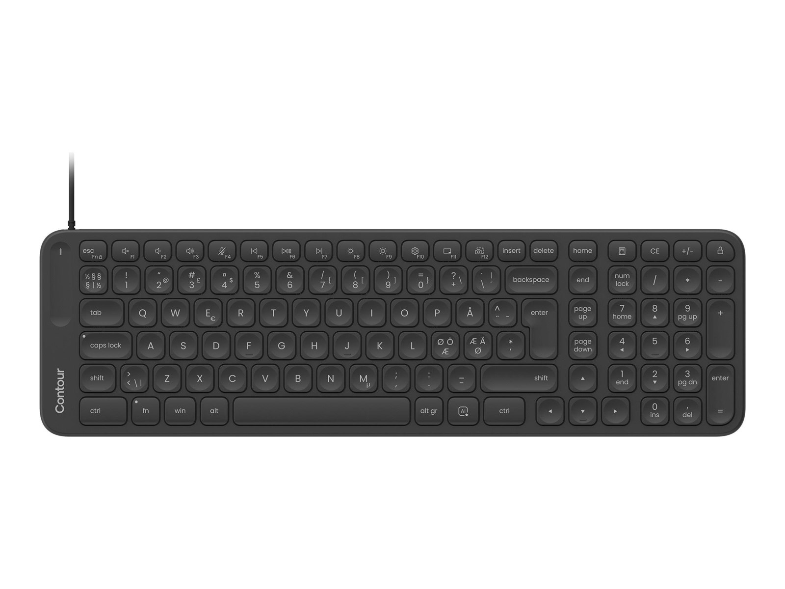Contour Balance Mid-Size Keyboard Wired Pan Nordic Layout - Toetsenbord ...