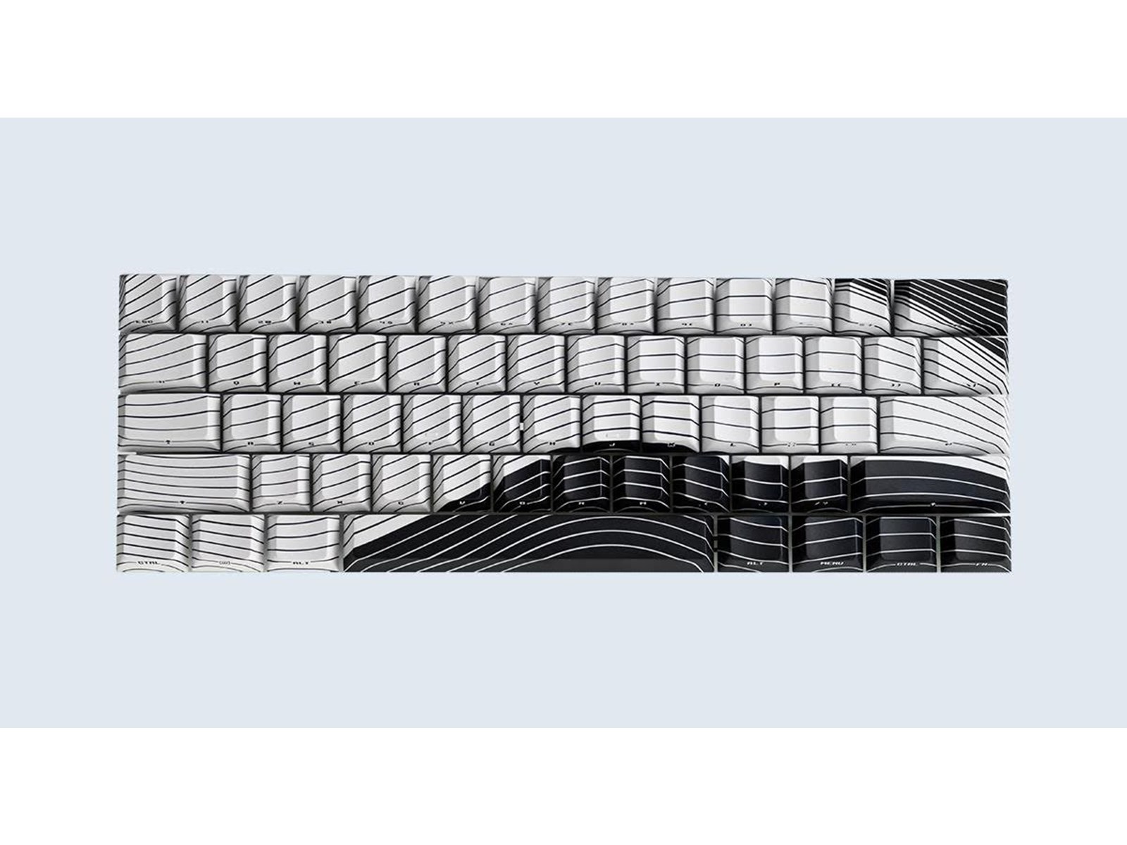 Wooting Magnetic Waves ANSI Keycaps - Black & White edition - Keycaps ...