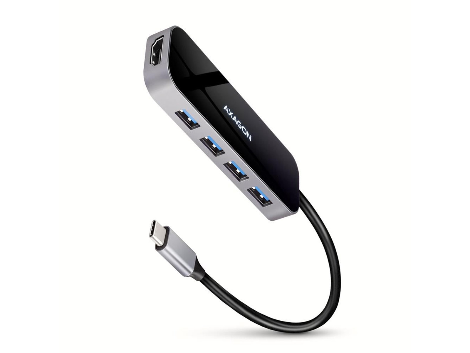 AXAGON SuperSpeed USB-C Hub USB hub - 6 - USB 3.2 - Zwart | Voordelig