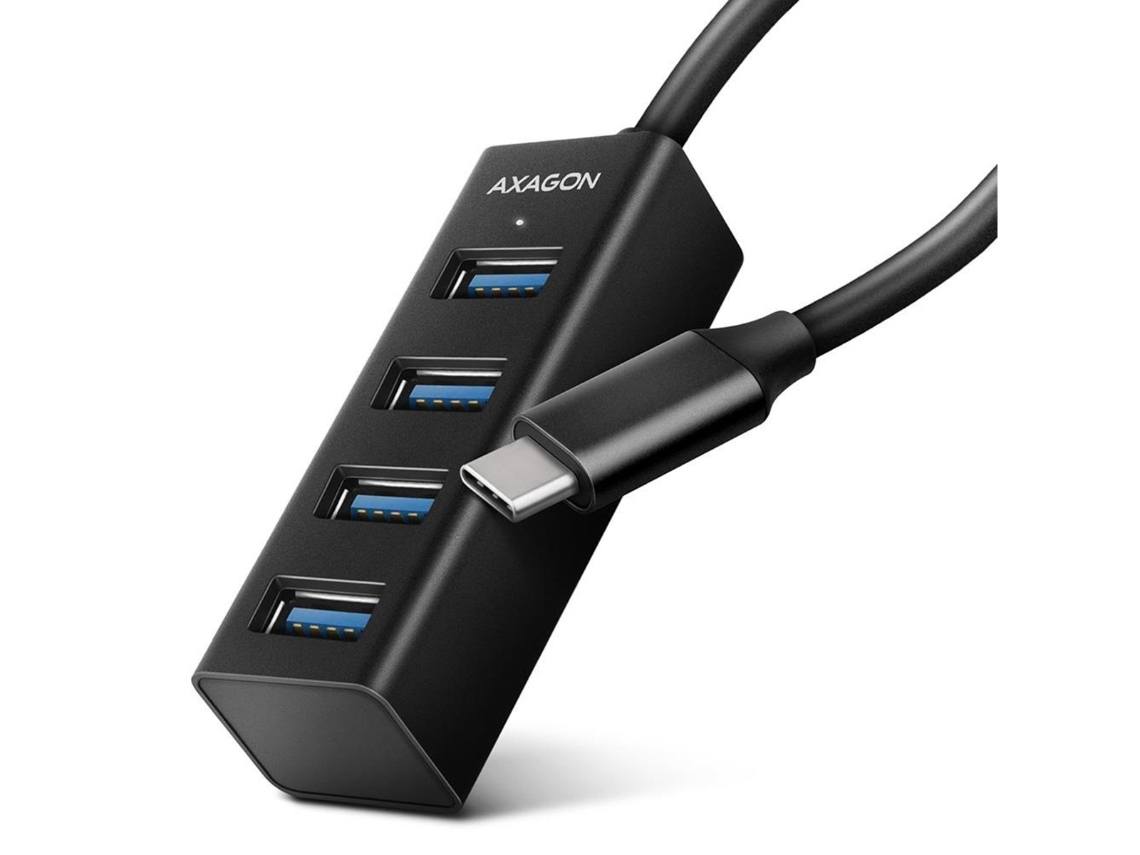 AXAGON SuperSpeed USB-C Mini Hub USB hub - 4 - USB 3.2 - Zwart