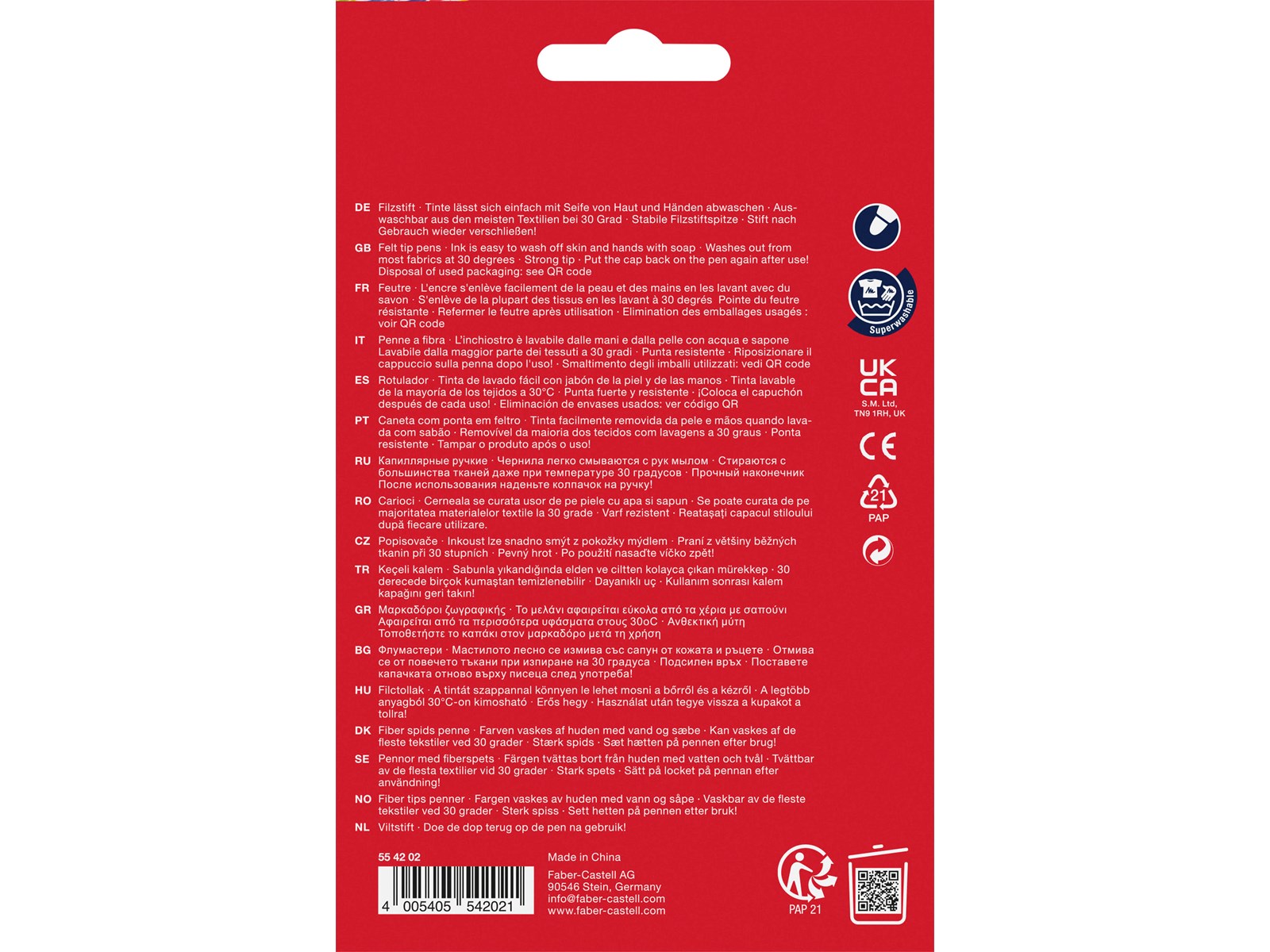 Faber-Castell Fibre-tip pen Castle Cardboardbox 24pc. | Voordelig