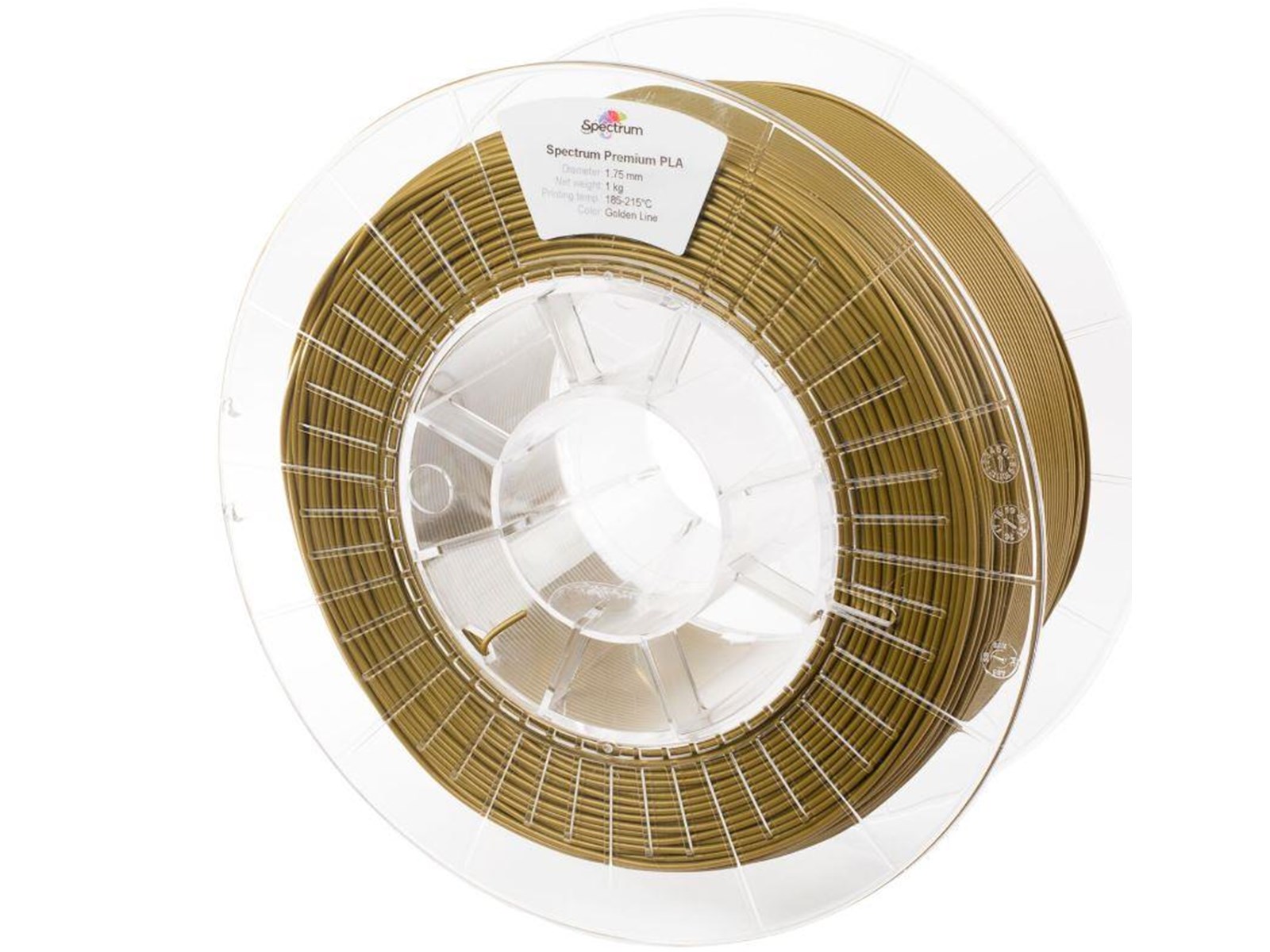 Spectrum 3D Filament / PLA Premium / ⌀ 1.75 mm / Golden Line / Gold / 1 kg