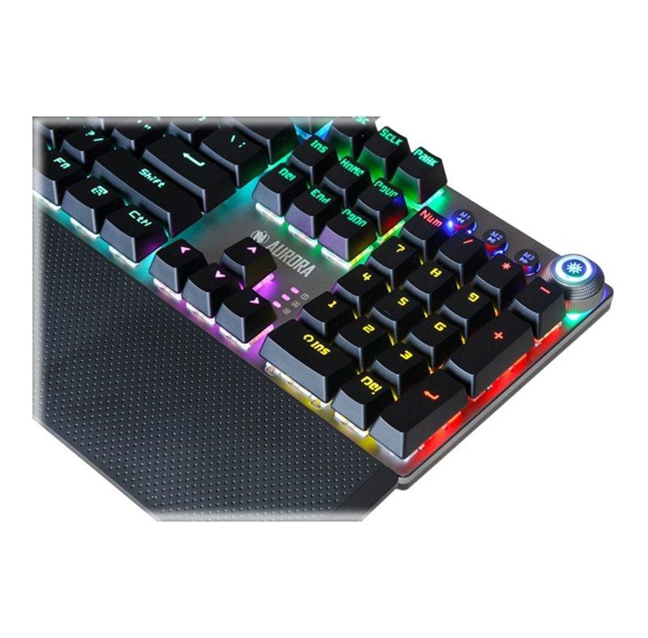 iBOX AURORA K-3 - keyboard - QWERTY - black silver (US International ...