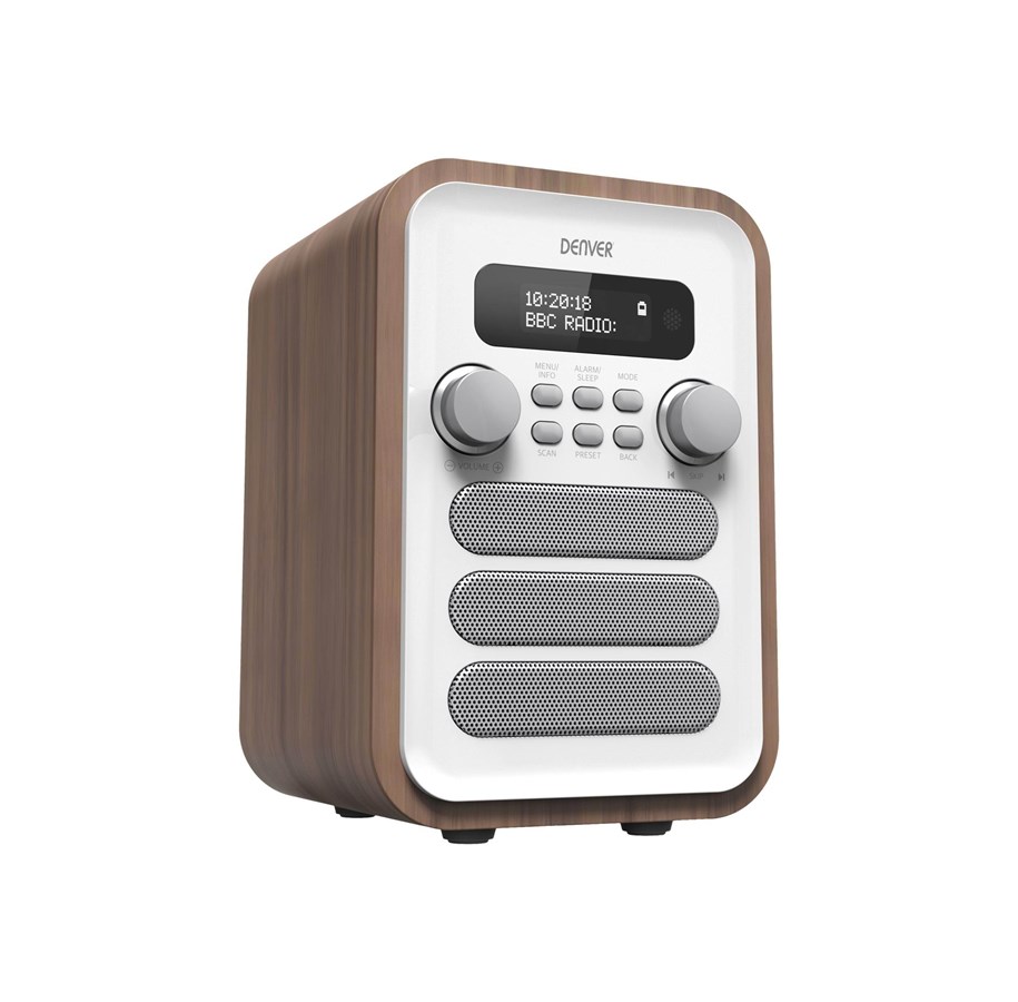 DENVER DAB-48 - Draagbare DAB-radio - Bluetooth - DAB+/FM - Wit