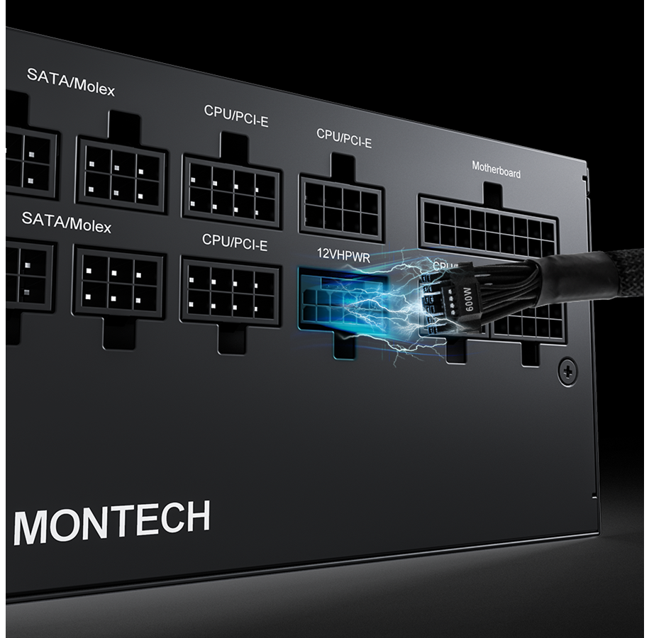 Montech Century Gold G5 750W Voeding - 750 Watt - 120 mm - ATX 3.0 - 80 ...