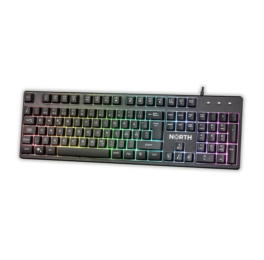 NORTH Gaming Keyboard K100 RGB - Gaming toetsenbord - Blauw